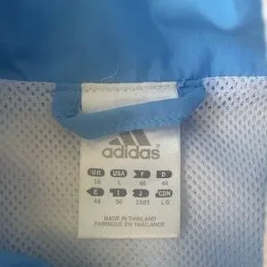 adidas | Jackets & Coats | Adidas Light Blue And White Mesh Jacket ...